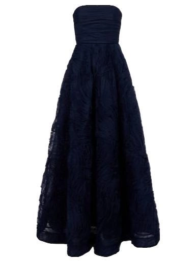 Rebecca Vallance Fernanda Strapless Organza Gown - Black
