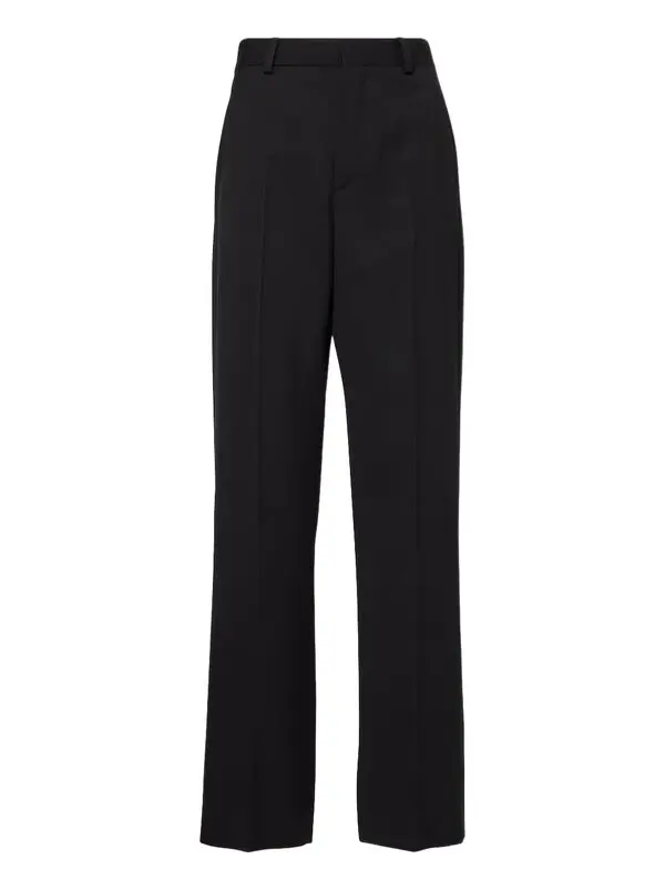 Wardrobe.NYC Straight Leg Tailored Trousers - Black