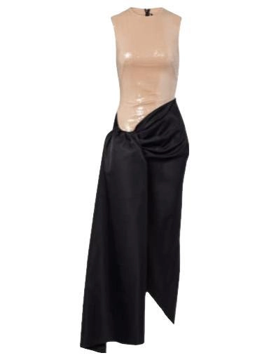David Koma Sequined Draped Maxi Dress - Black