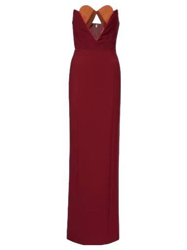NENSI DOJAKA Strapless Gown With Cutout Detail - Red