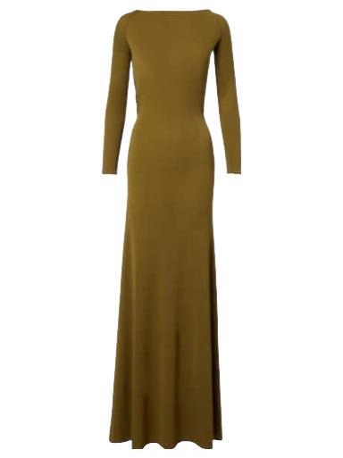 Alex Perry Draped Open-back Crêpe Jersey Gown - Brown
