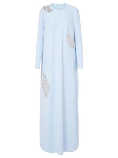 SAFIYAA LONDON Naima Embellished Crêpe Gown - Blue