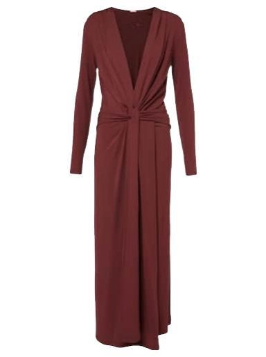 Johanna Ortiz Draped Jersey Maxi Dress - Red