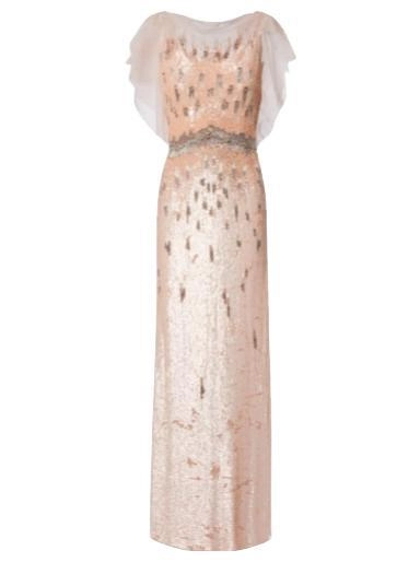 Jenny Packham Bonnie Embellished Gown - Nude