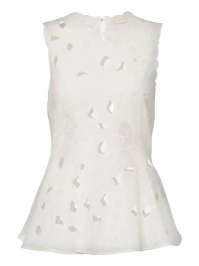 Ulla Johnson Floral Butterfly Netted Blouse - White