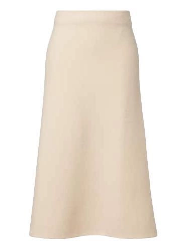 JIL SANDER A-line Wool Midi Skirt - Nude