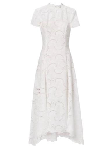 Oscar De La Renta Guipure Lace Midi Dress - White