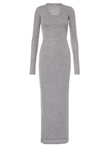 JIL SANDER Virgin Wool Midi Dress - Gray