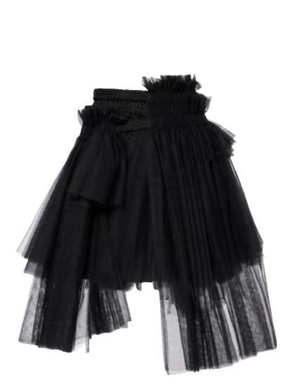 Comme Des Garçons Mesh Midi Skirt - Black