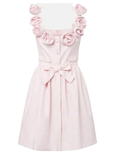 Giambattista Valli Floral Appliqué Cotton Mini Dress - Pink