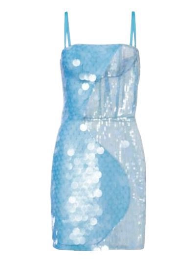 NENSI DOJAKA Sequined Mini Dress - Blue