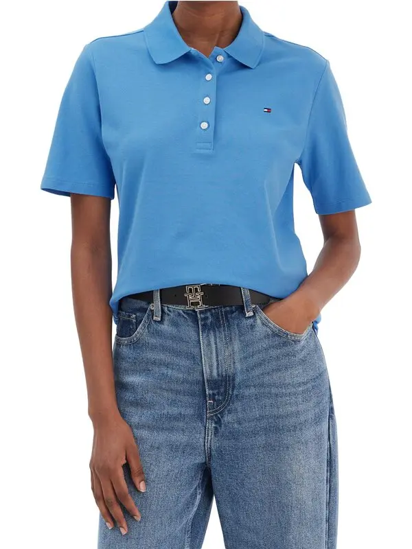 Tommy Hilfiger Short Sleeve Polo Shirt - Blue
