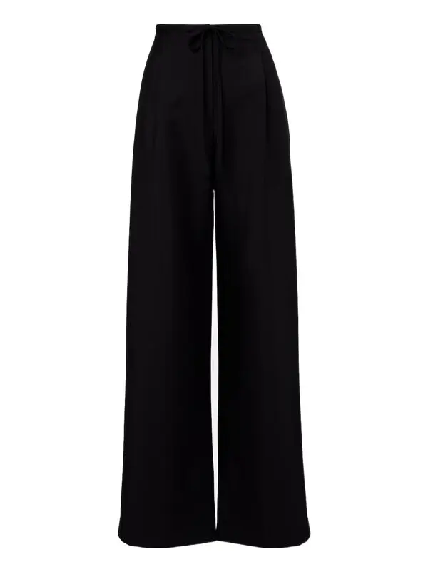 RÓHE Wide-leg Drawstring Trousers - Black