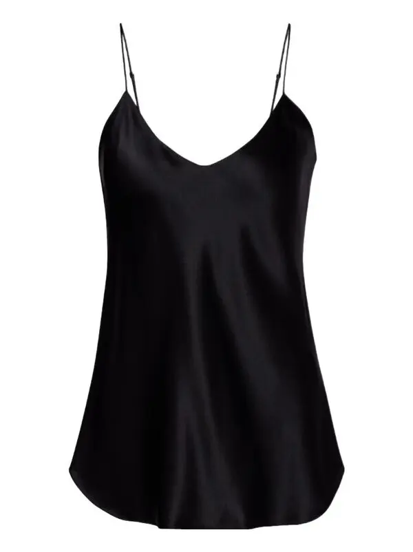 NILI LOTAN Isabella Silk Satin Camisole - Black