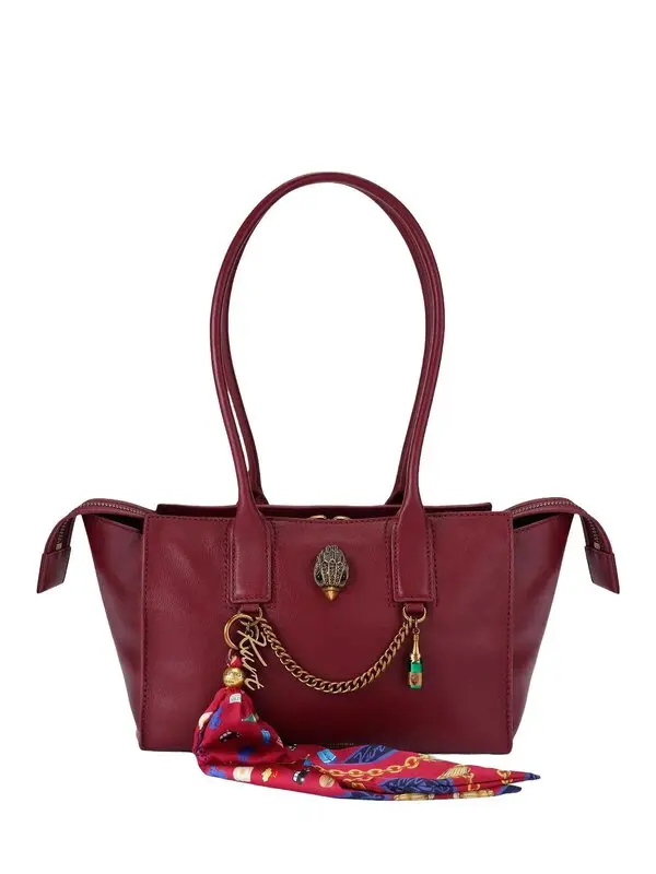 Kurt Geiger Small Sloane Leather Shopper Bag - Open Red
