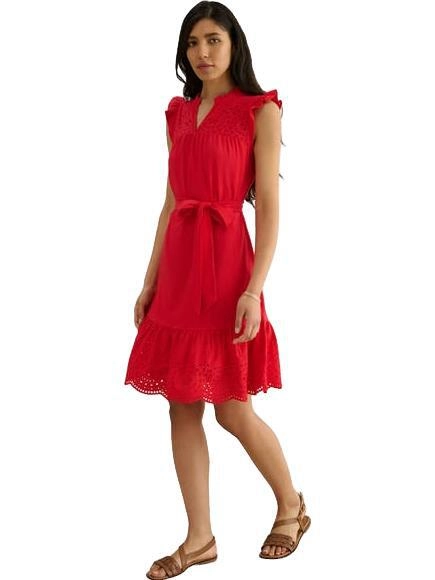 HOBBS LONDON Romy Jersey Dress With Embroidered Yoke - Salsared