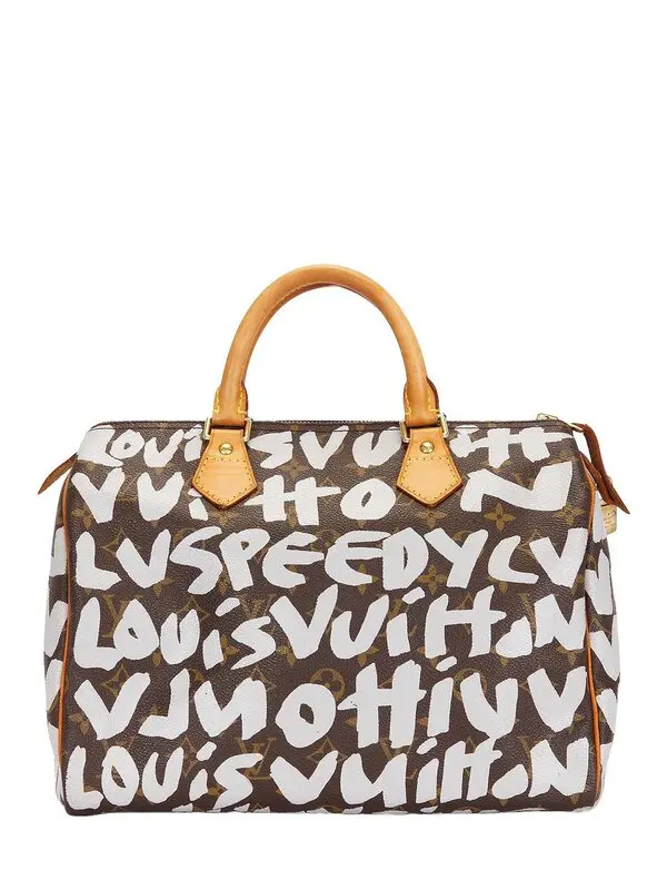 LOUIS VUITTON X Stephen Sprouse Monogram Graffiti Speedy 30 Handbag - Brown