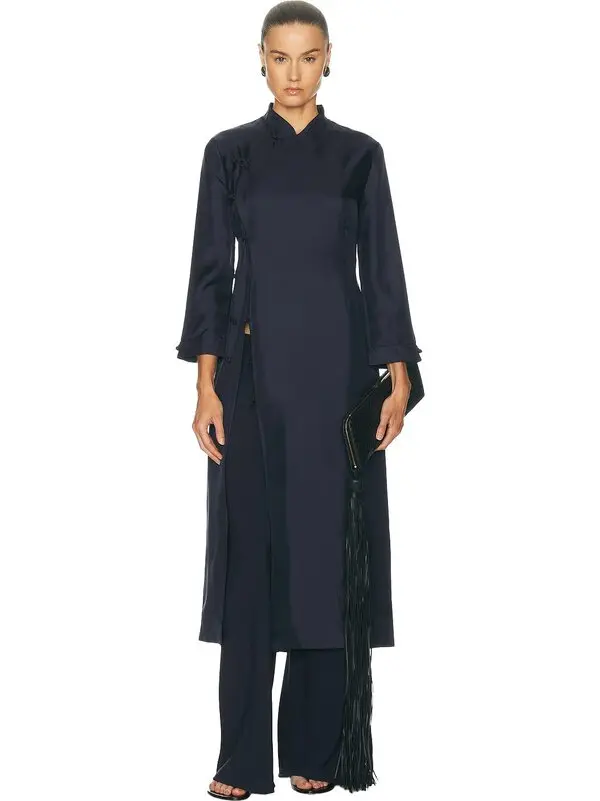 RÓHE Pankou Closure Silk Top - Night