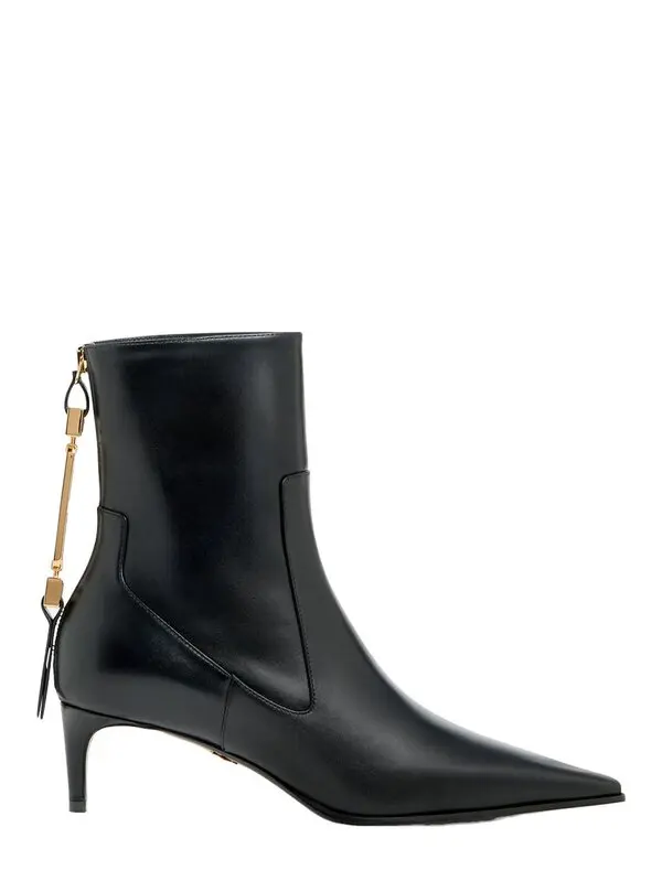 Dsquared2 Metal Bar Heeled Ankle Boots - Black