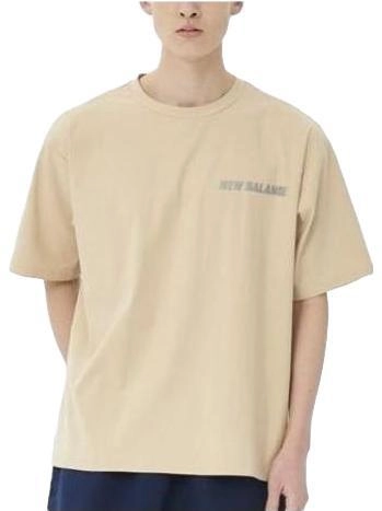 NEW BALANCE Met24 Training Short Sleeve Tee Asia Sizing - Sand