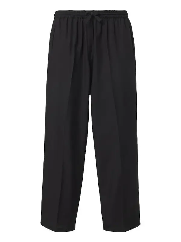 UMIT BENAN Julian Virgin Wool Straight Leg Pants - Black
