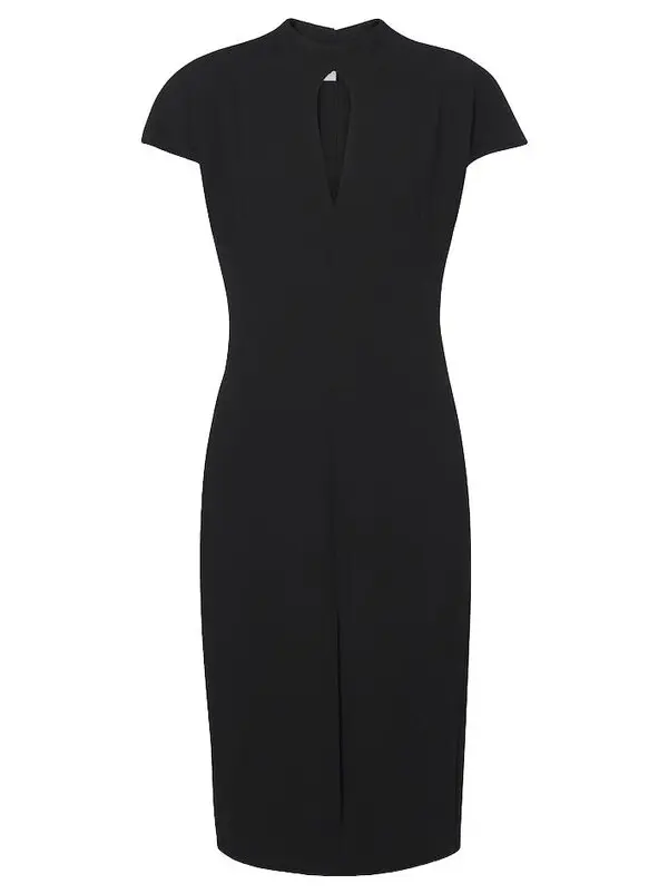 JIL SANDER Cutout Virgin Wool Minidress - Black