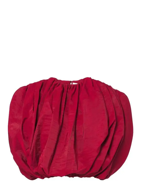 Magda Butrym Silk-blend Taffeta Crop Top - Red