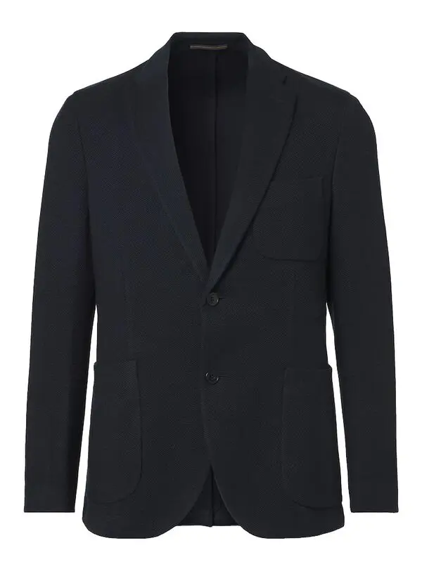 SLOWEAR Single-breasted Wool-blend Blazer - Blue