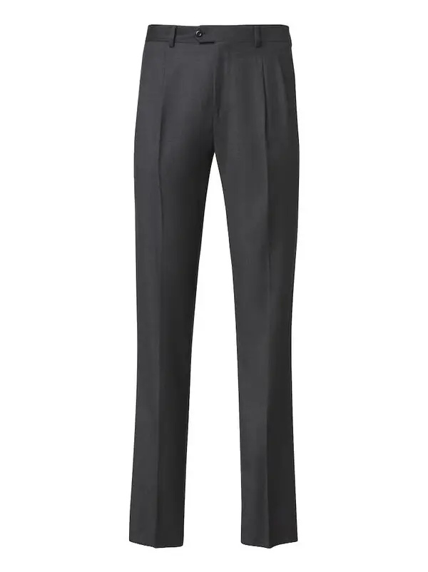 Rubinacci Virgin Wool Straight Pants - Grey