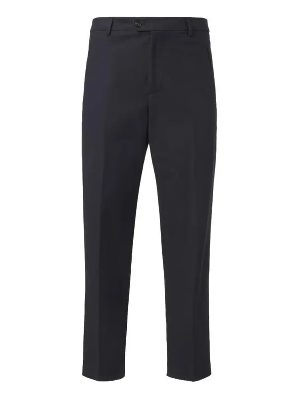 UMIT BENAN Straight Leg Cotton-blend Pants - Blue