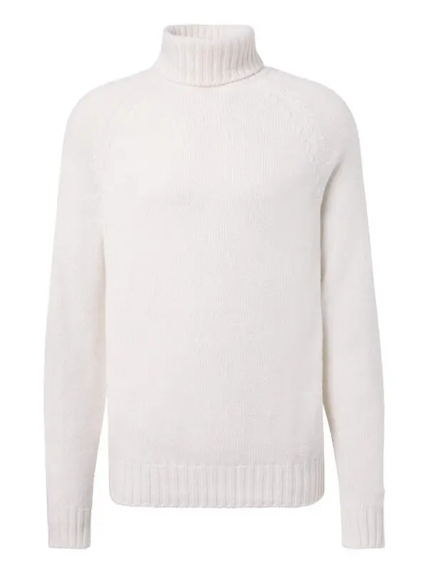 UMIT BENAN Milano Wool Turtleneck Sweater - White