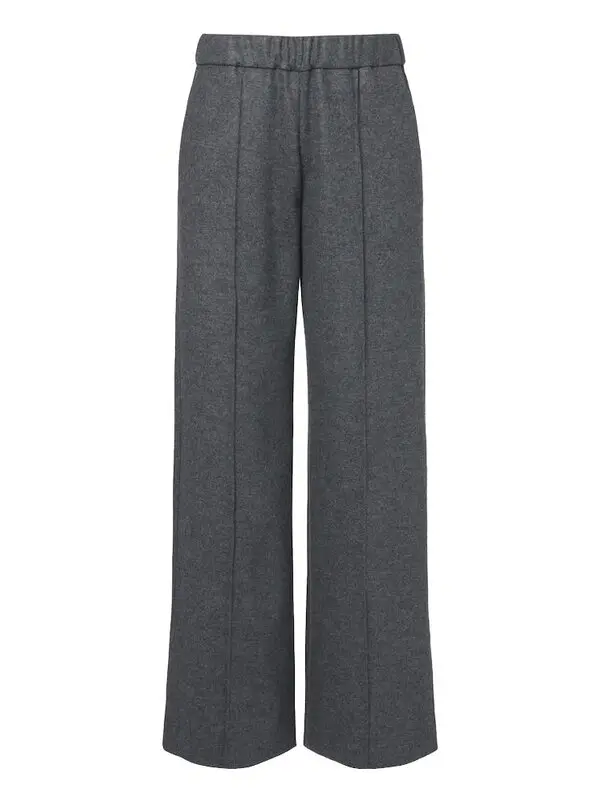 JIL SANDER Wool Wide-leg Pants - Grey