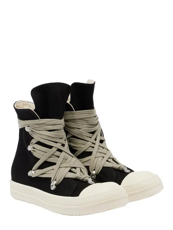 Rick Owens Megalace High-top Sneakers - Black