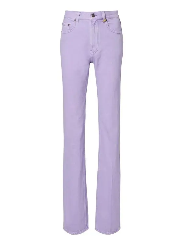Chloé Straight Leg Jeans In Lavender Fog - Purple