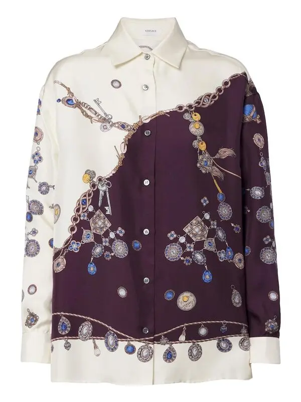 Versace Printed Silk Twill Shirt - Multicoloured