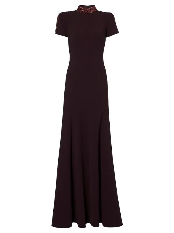 Jenny Packham Embellished Gown - Brown