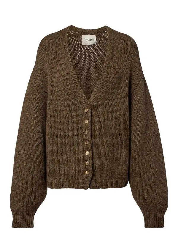 Khaite Axel Oversized Cashmere Cardigan - Green