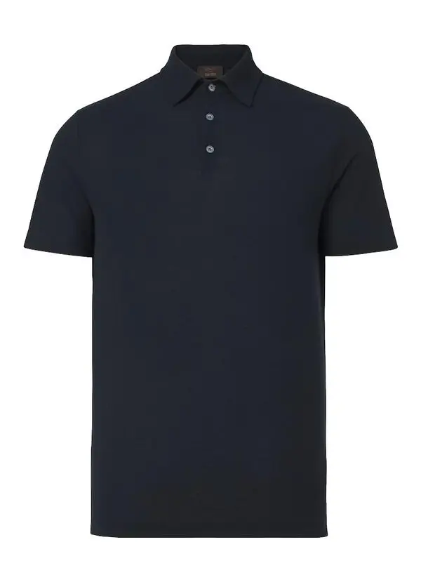 SLOWEAR Cotton Jersey Polo Shirt - Blue