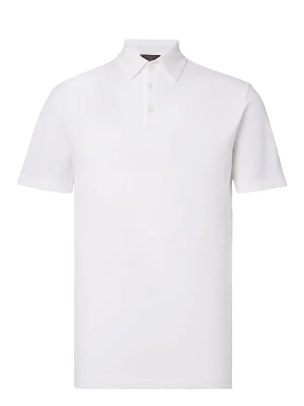 SLOWEAR Cotton Jersey Polo Shirt - White