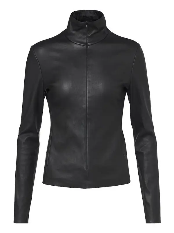 Stouls Selene Leather Zip-up Jacket - Black