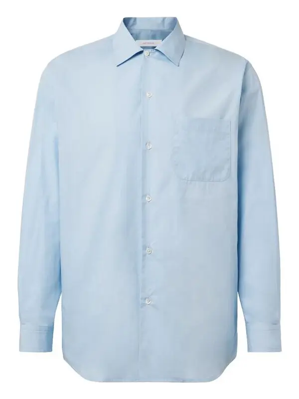 UMIT BENAN Weekend Cotton Poplin Shirt - Blue