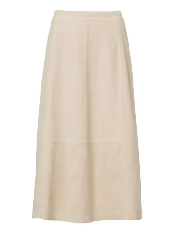 Vince Suede Midi Skirt - Beige