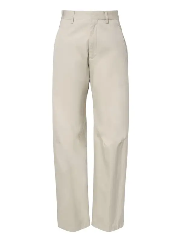 Phoebe Philo Cotton Wide-leg Pants - Beige