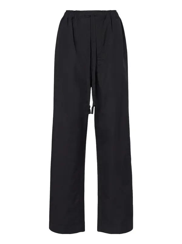 Phoebe Philo Cotton Wide-leg Pants - Black