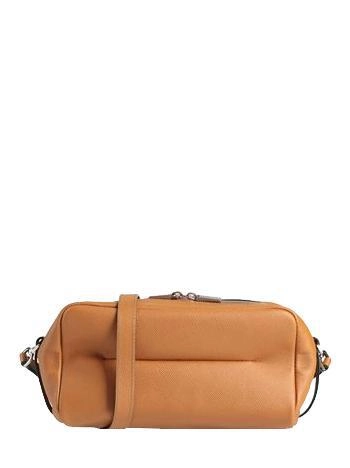 VALEXTRA Pebbled Leather Camera Bag - Brown