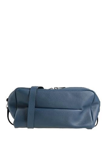 VALEXTRA Pebbled Leather Camera Bag - Navy