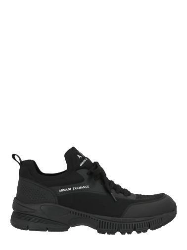 Armani Exchange Textile Fibers And Synthetic Material Low-top Sneakers - Black