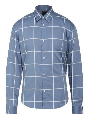 Armani Exchange Shirt Slate Size Cotton - Blue