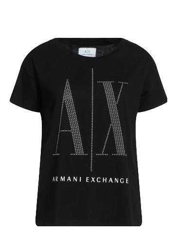 Armani Exchange Cotton T-shirt With Appliqu - Black
