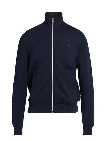HARMONT & BLAINE Cotton French Terry Zip-up Sweatshirt - Navy